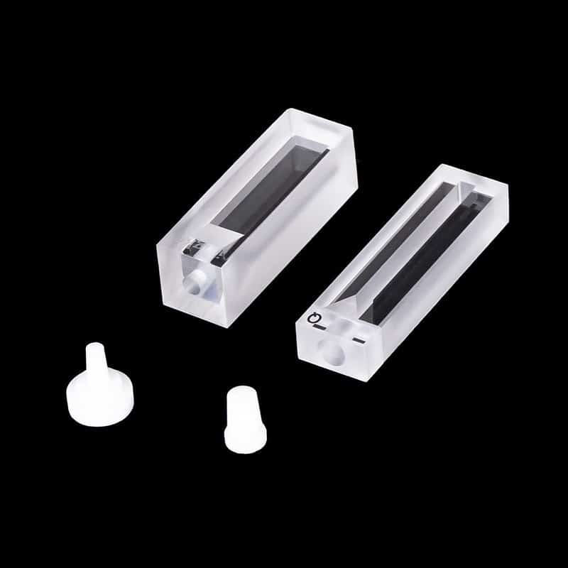 (VCK13) Custom Cuvette Example, Micro Cuvette with Stopper | Qvarz.com
